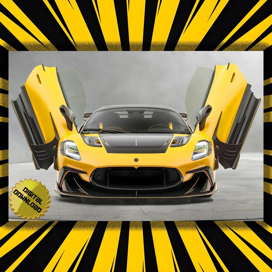 Maserati MANSORY MC20 Cielo Yellow-black 2023 | 5 Popular 4K Sizes ...