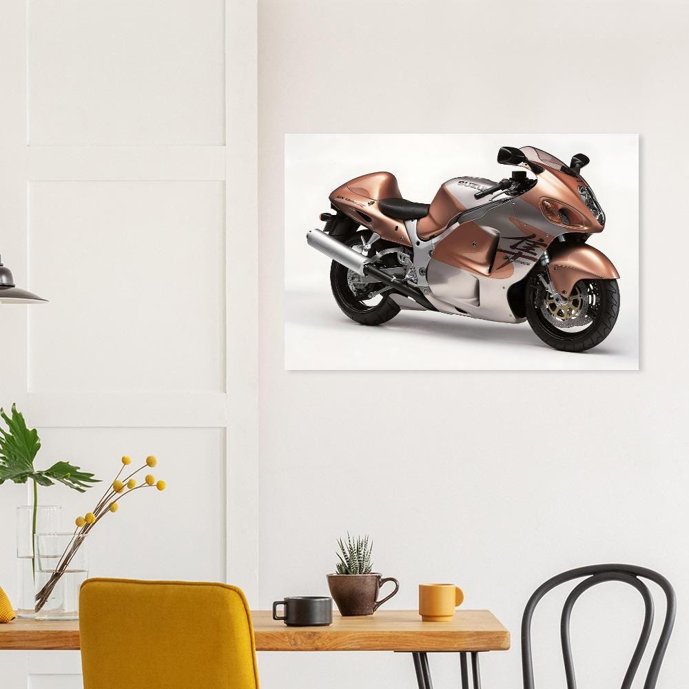 Suzuki Hayabusa GSX1300R Copper-silver 1999--24x36 16x24 12x18 8x12in ...