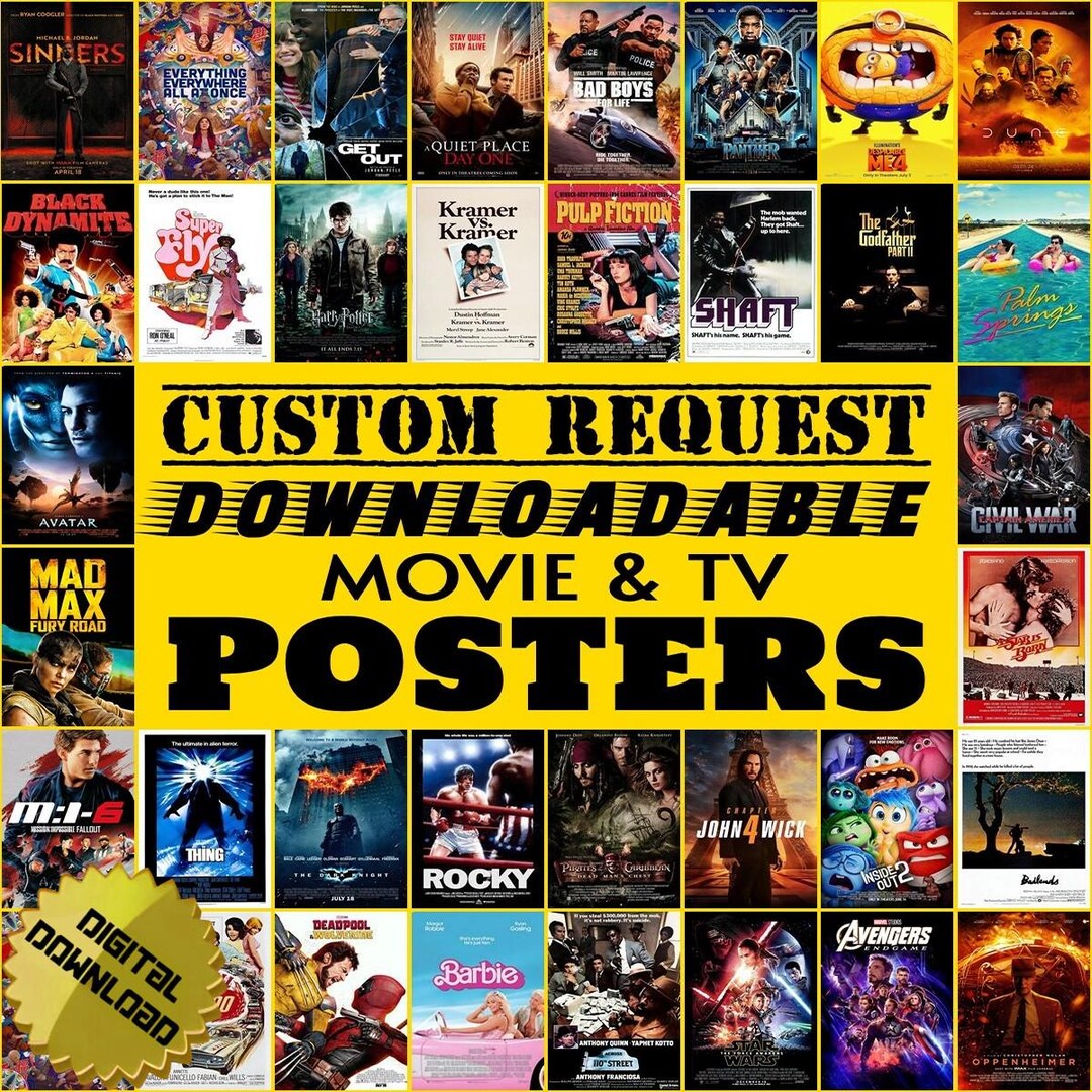 Custom Movie or Television Show Digital Downloads | YOU Choose Your ...