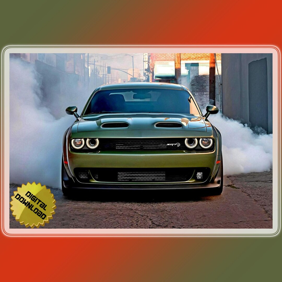 Dodge Challenger SRT Hellcat Jailbreak Green 2022 - BURNOUT | High ...