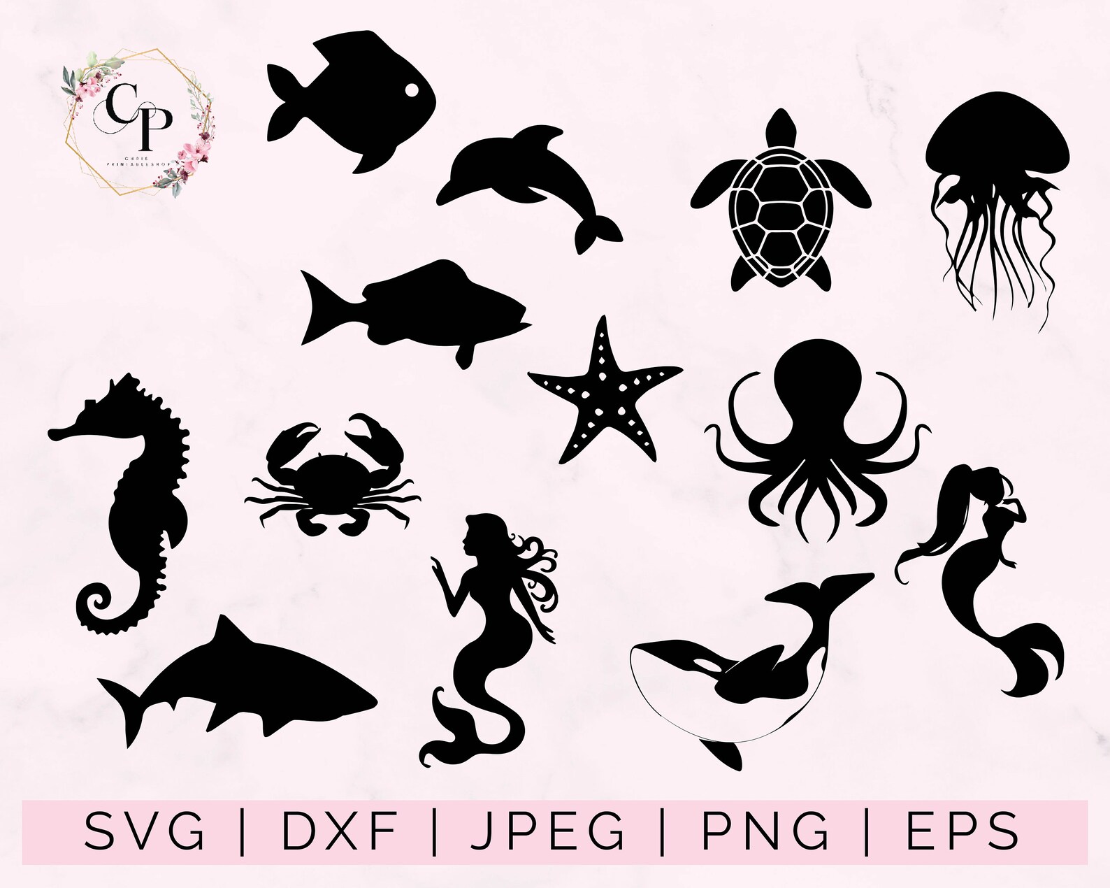 Sea Animals Svg Ocean Animals Svg Under the Sea Svg Sea - Etsy