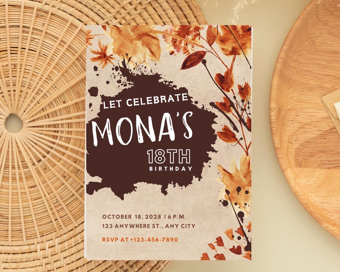 Mona's 18th Birthday Invitation - Etsy