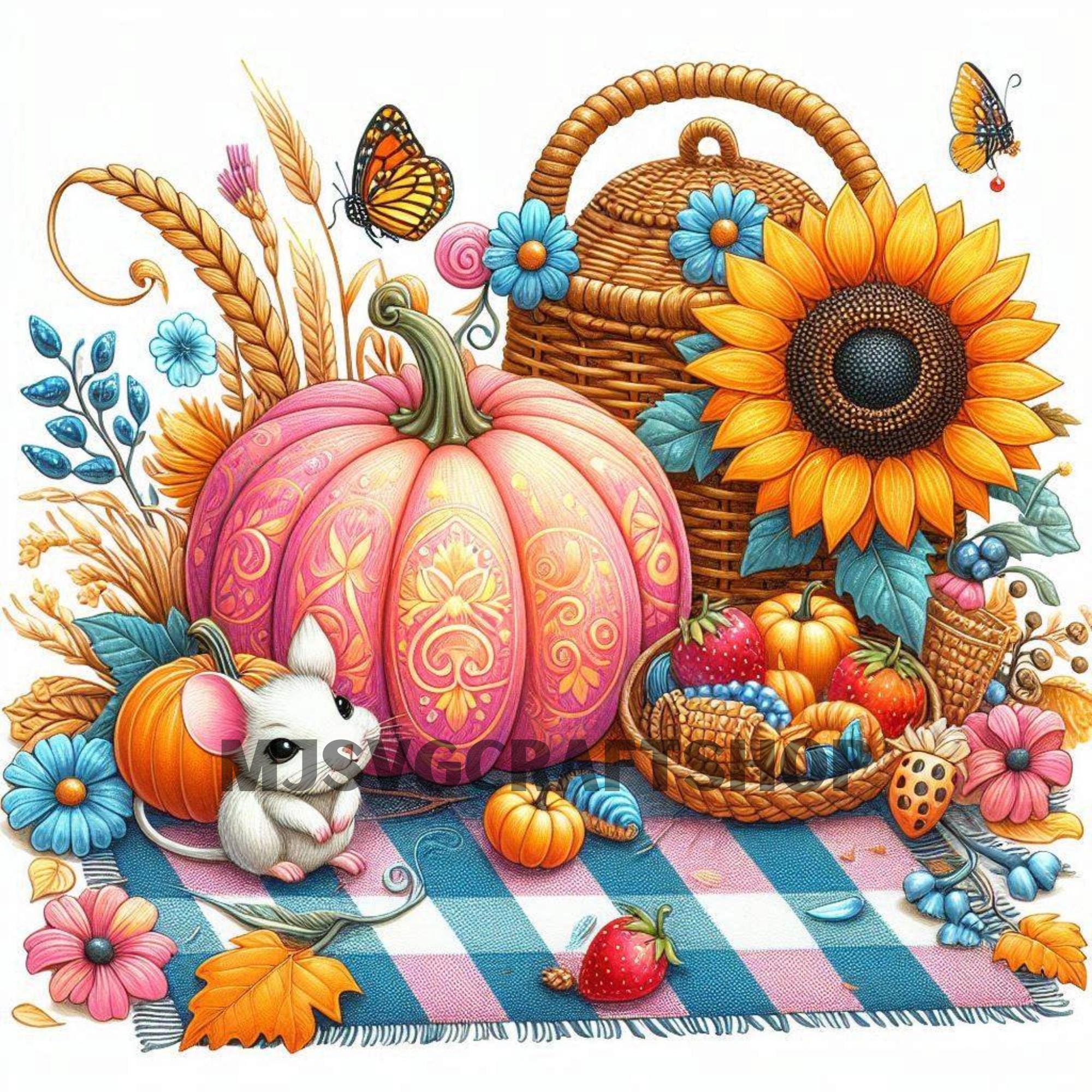 Fall Pumpkin Clipart PNG Bundle, - Etsy