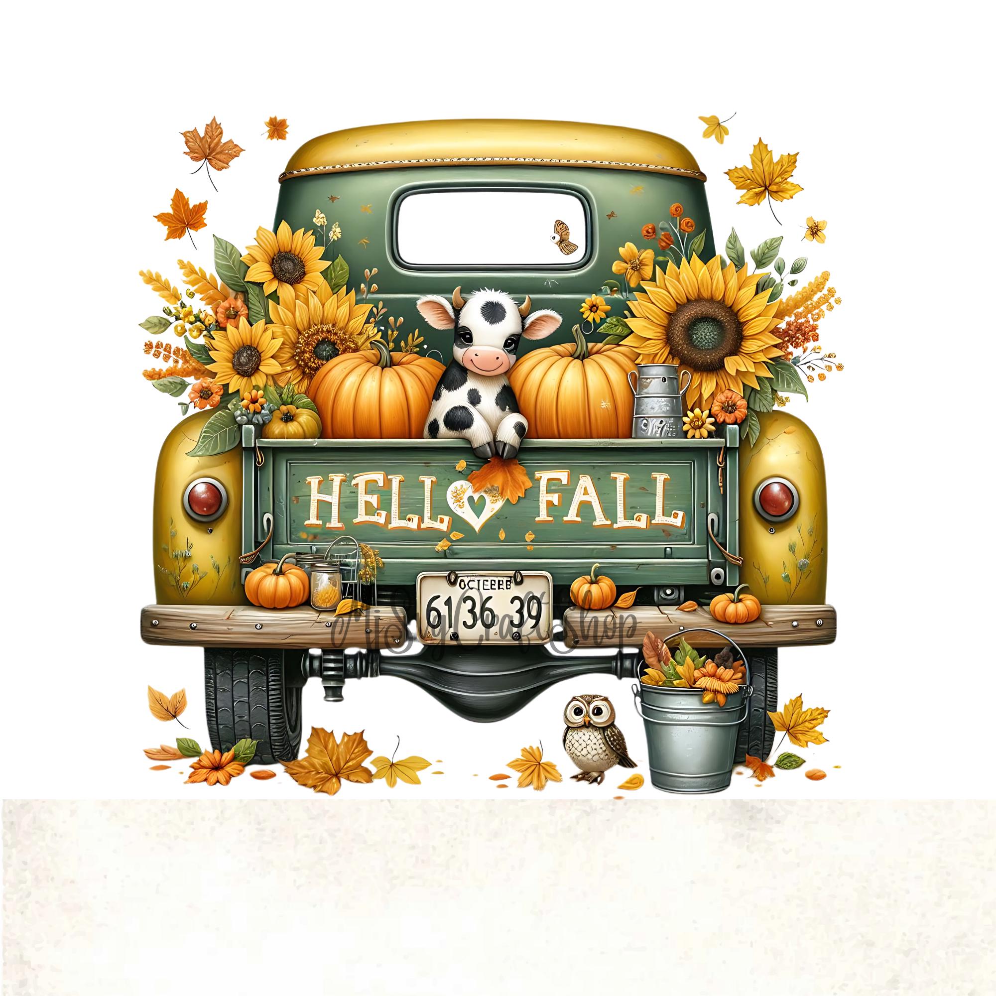 Watercolor Fall Truck Clipart: Autumn Graphics (digital Download) - Etsy