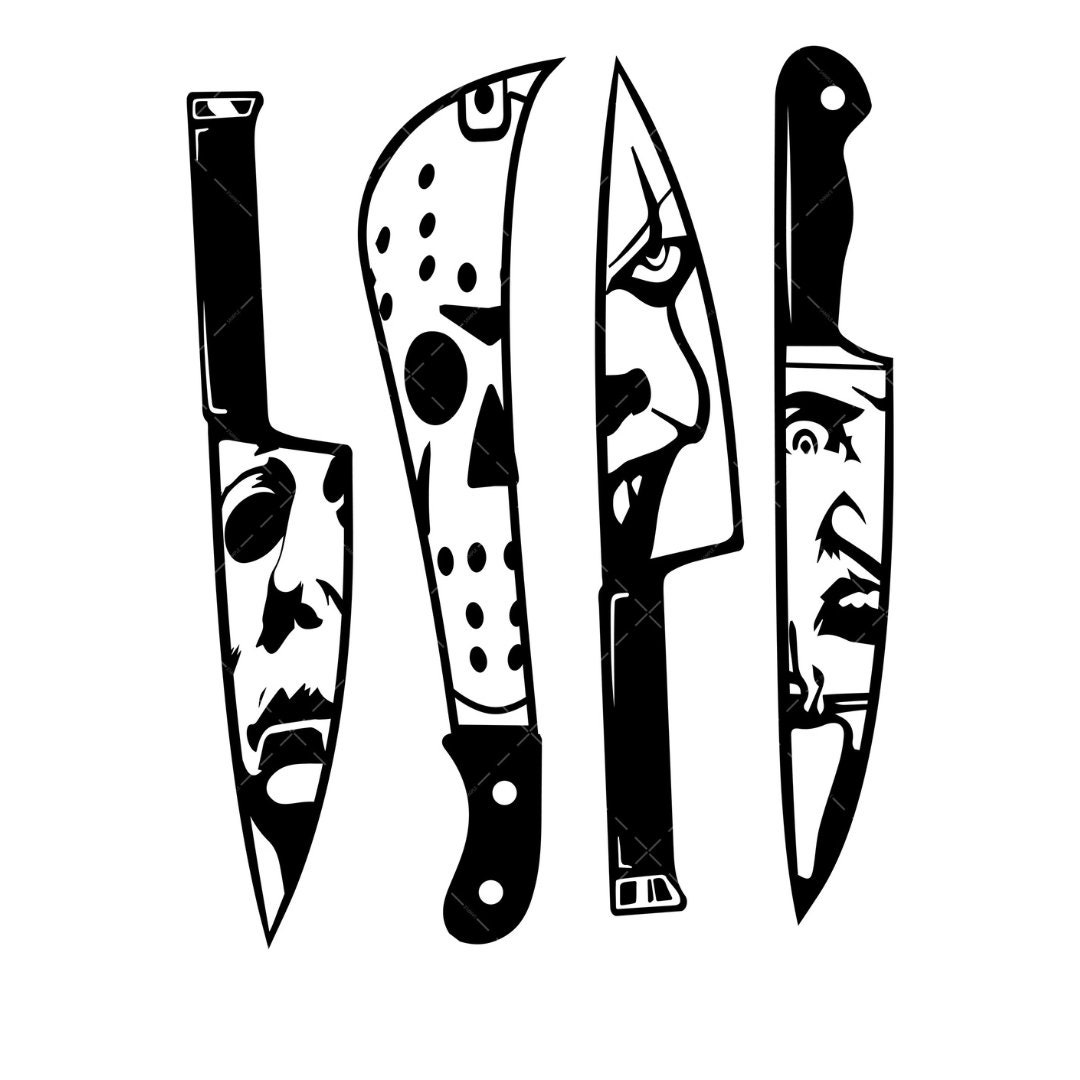 Halloween Horror Movie Knives SVG: Cricut & Silhouette Cut Files ...