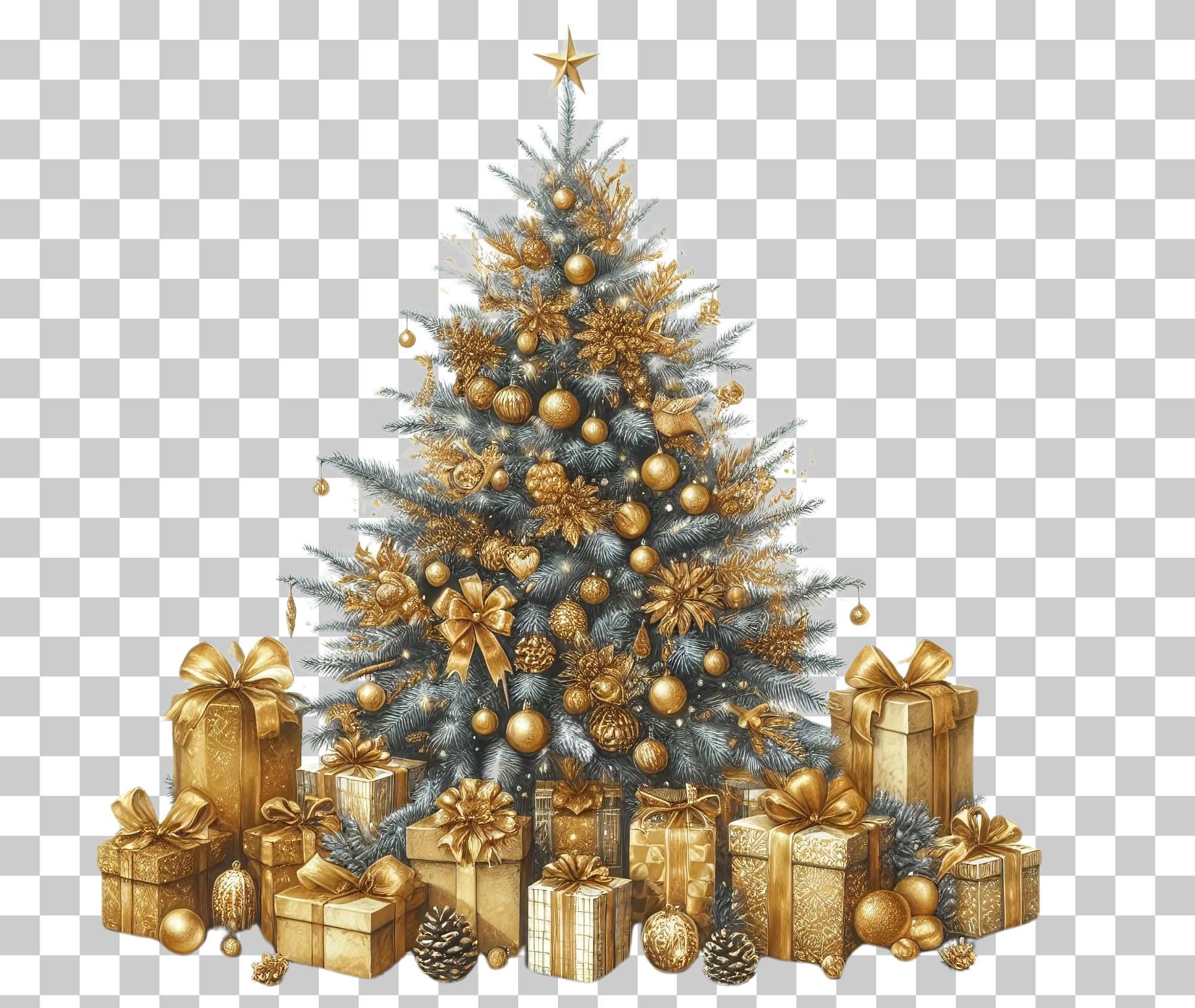 Christmas Tree PNG Bundle Clipart,sublimation Design,digital Download ...