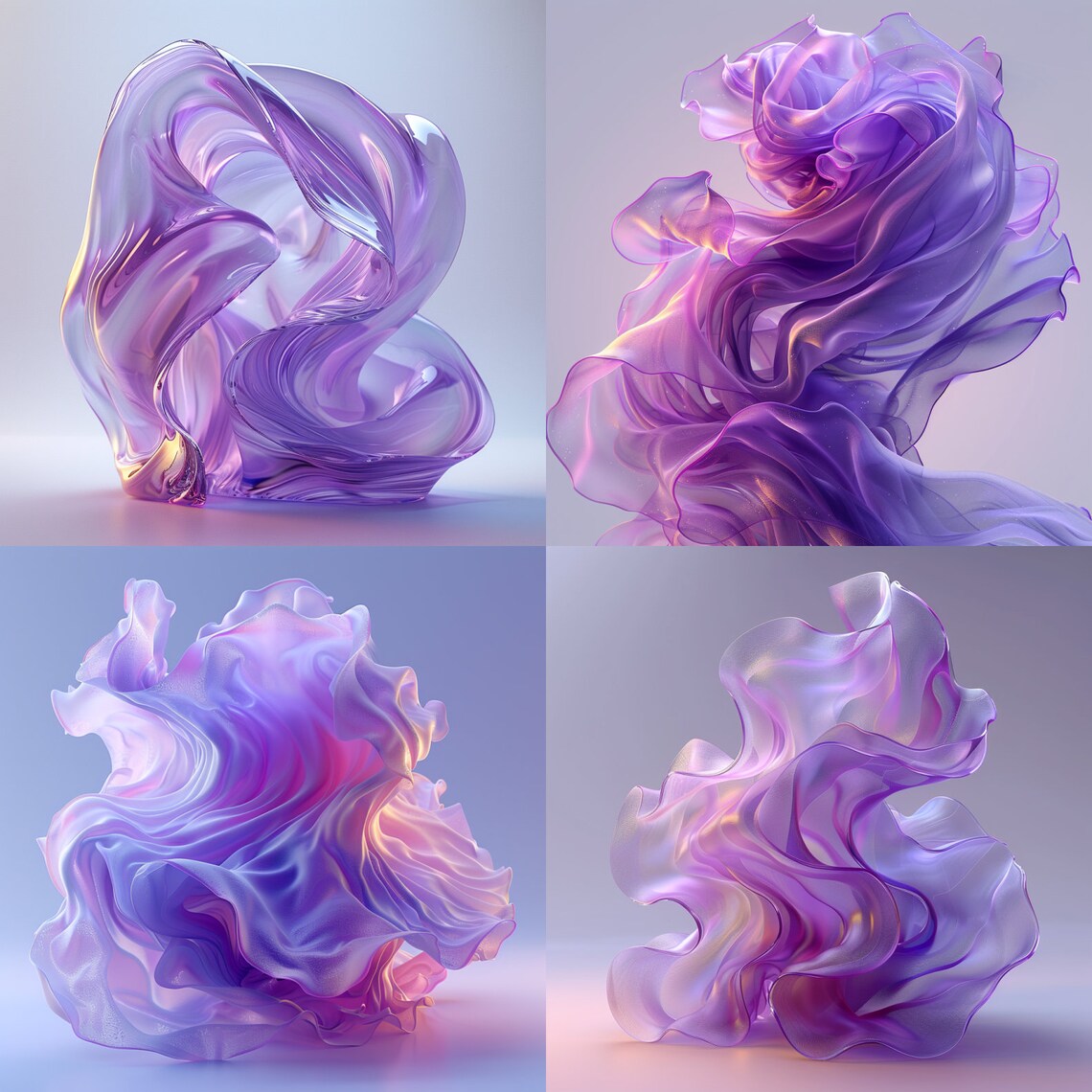 Abstract 3D Art Design 3D Render Abstract Asset Purple 3D Render ...