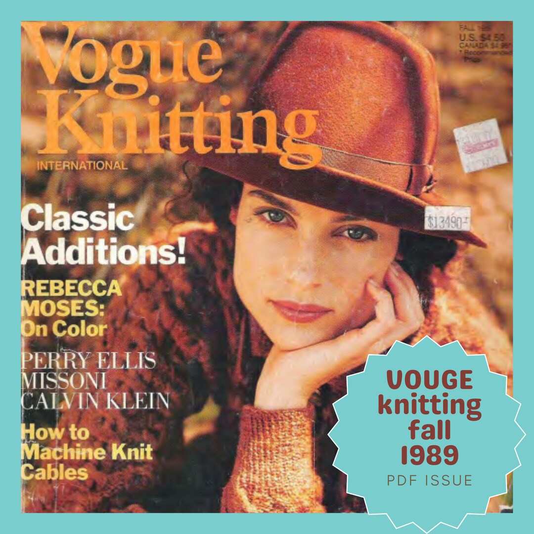 Vouge Knitting 1989 Fall Issue | Pdf Magazine | Knitting Crochet ...