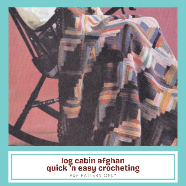 Log Cabin Afghan Crochet Pattern - Etsy