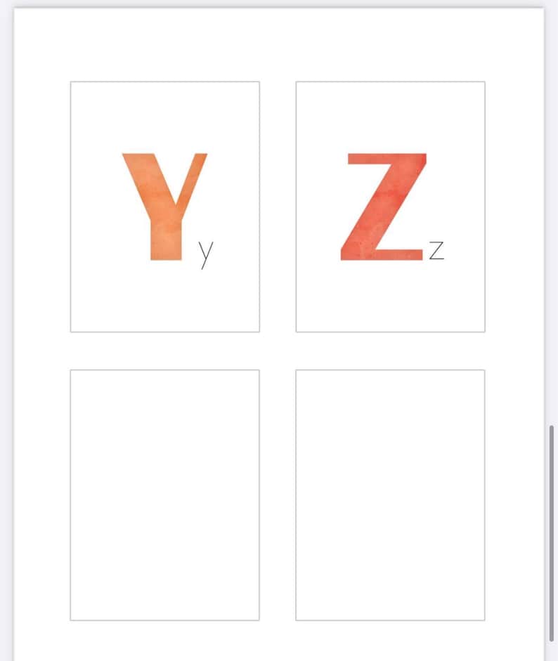 Printable Alphabet Flashcards: ABC Letter Tracing for Toddlers (digital ...