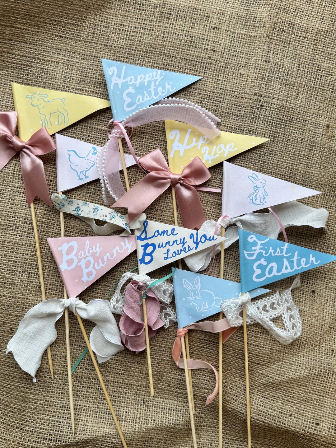 Printable Pastel Easter Pennant Flags: DIY Decor (digital Download) - Etsy
