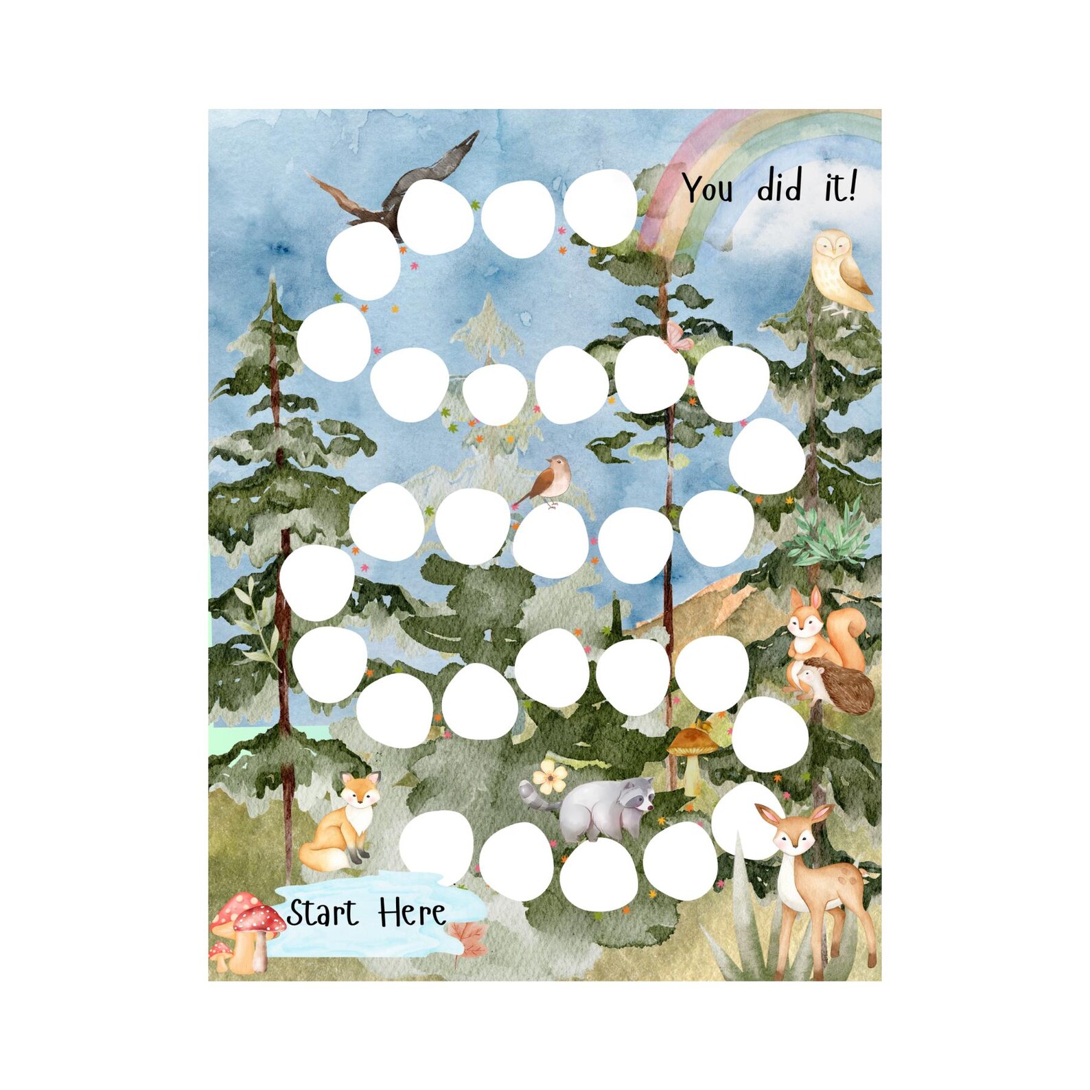 Sticker Chart Kid Reward Chart Behavior Chore Chart Printable Toddler ...