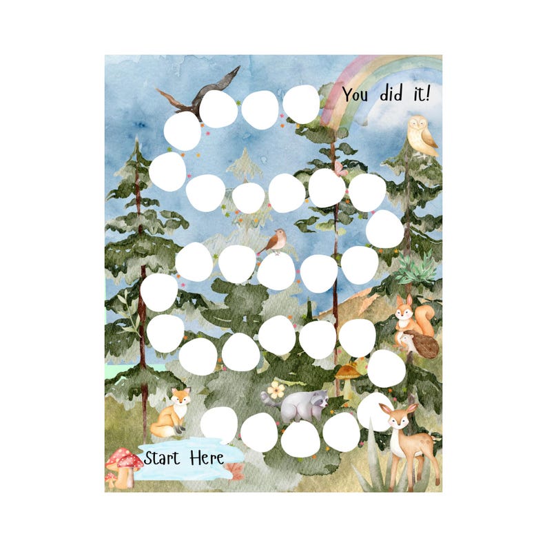 Sticker Chart Kid Reward Chart Behavior Chore Chart Printable Toddler ...