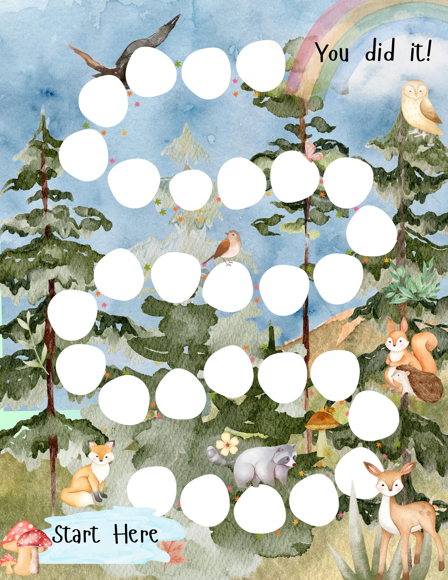 Sticker Chart Kid Reward Chart Behavior Chore Chart Printable Toddler ...