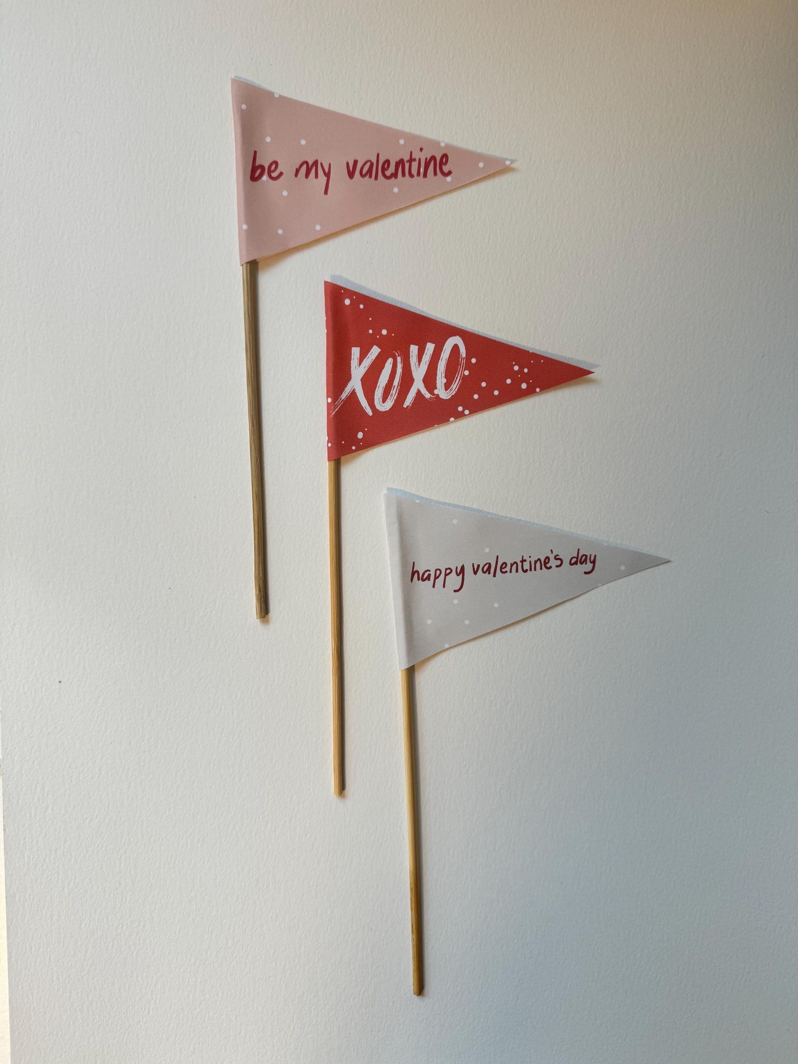 Printable Valentine Pennant Flags: DIY Decor, Canva Template (digital ...