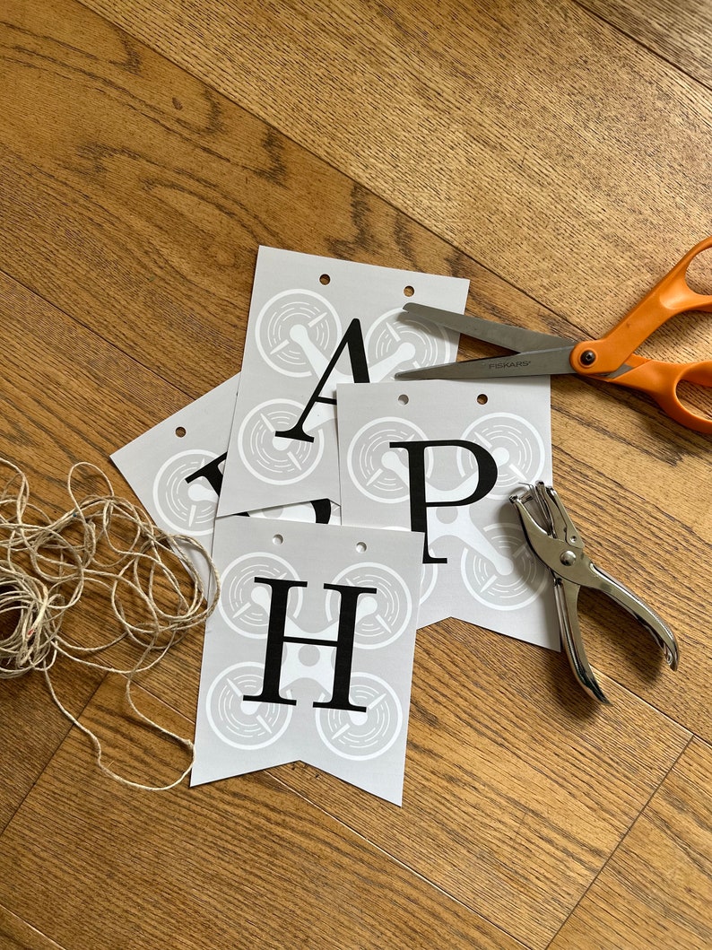 Personalized Drone Printable Birthday Banner Sign Drone Party A-Z 26 ...