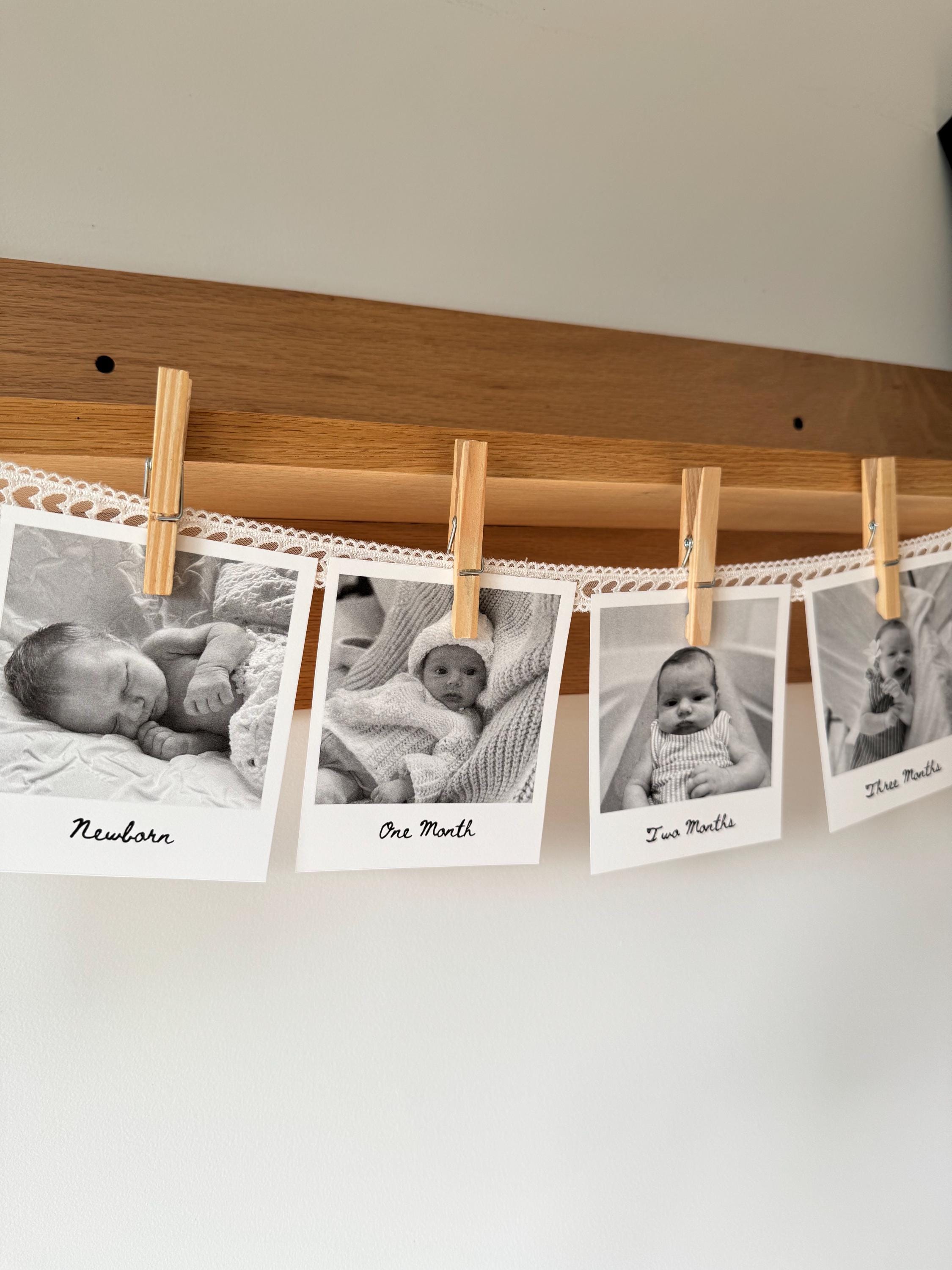 Polaroid Photo Birthday Banner Printable Digital File for Babies First ...