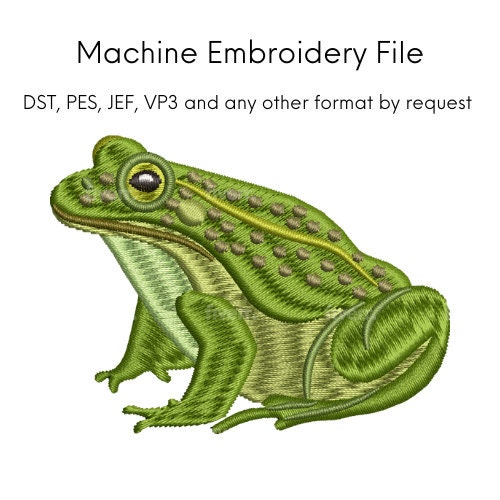 Frog Toad Embroidery Digital File Machine Embroidery Spring DIY Easter ...