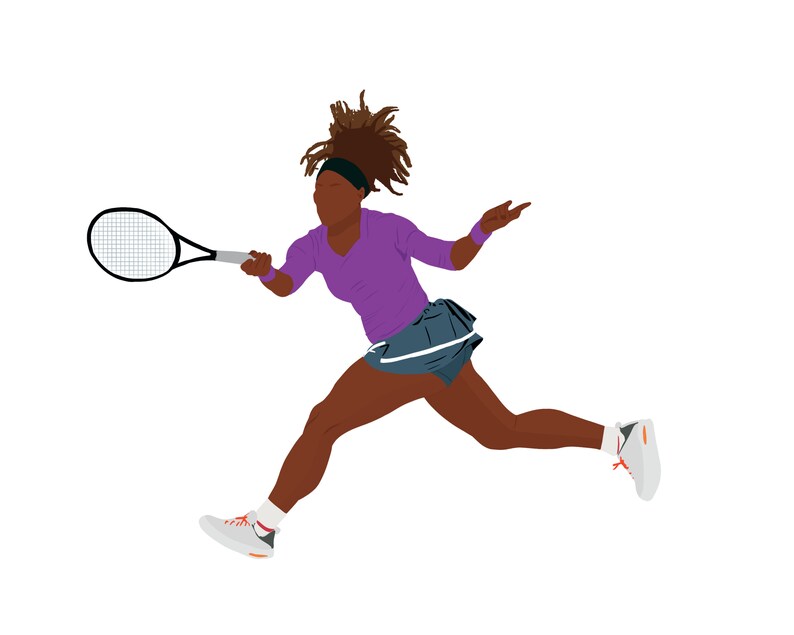 Serena Williams PNG Svg Clipart Printable Tennis Lover Wall Art DIY ...