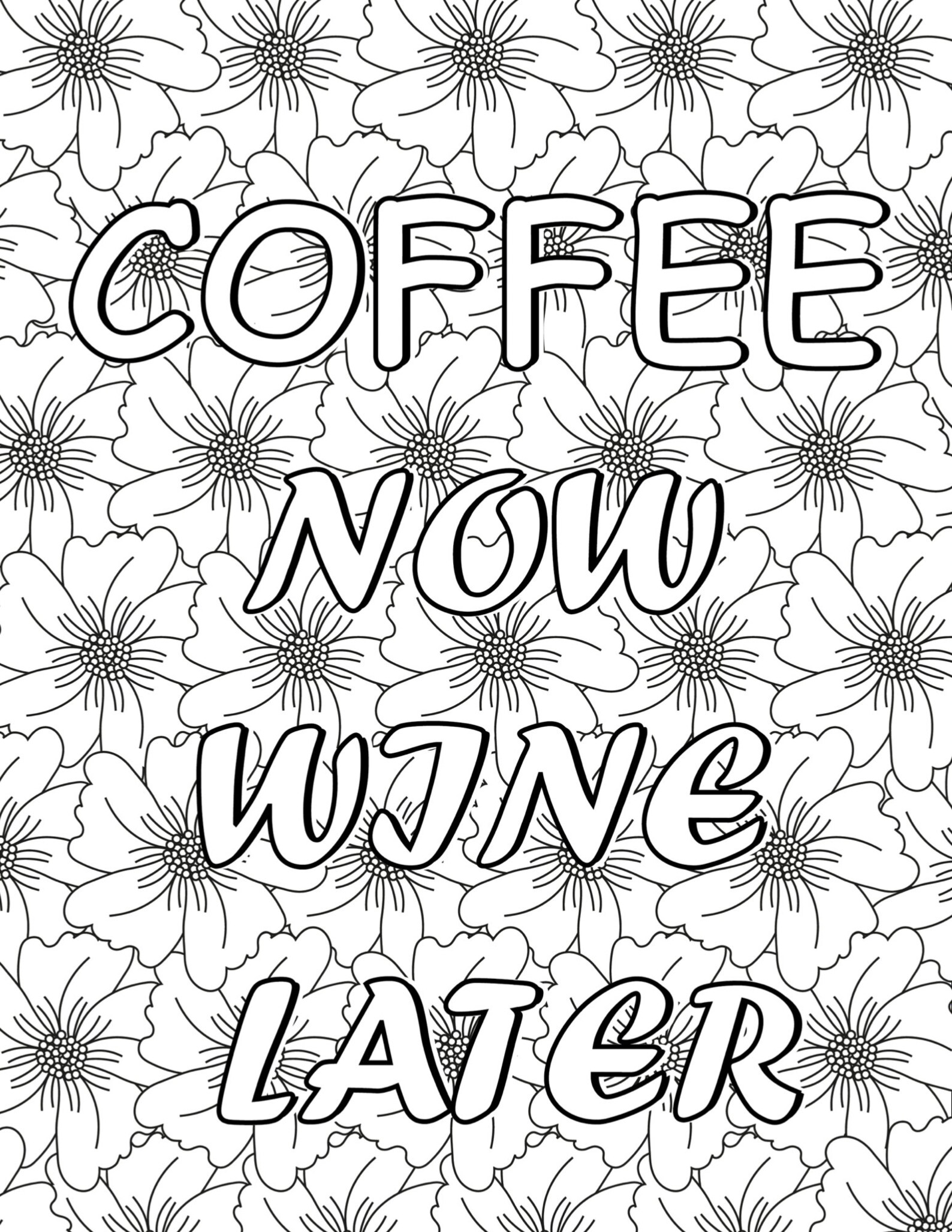 33 Pages of Coffee Themed Quotes for Coloring Fun for Adults and Coffee ...