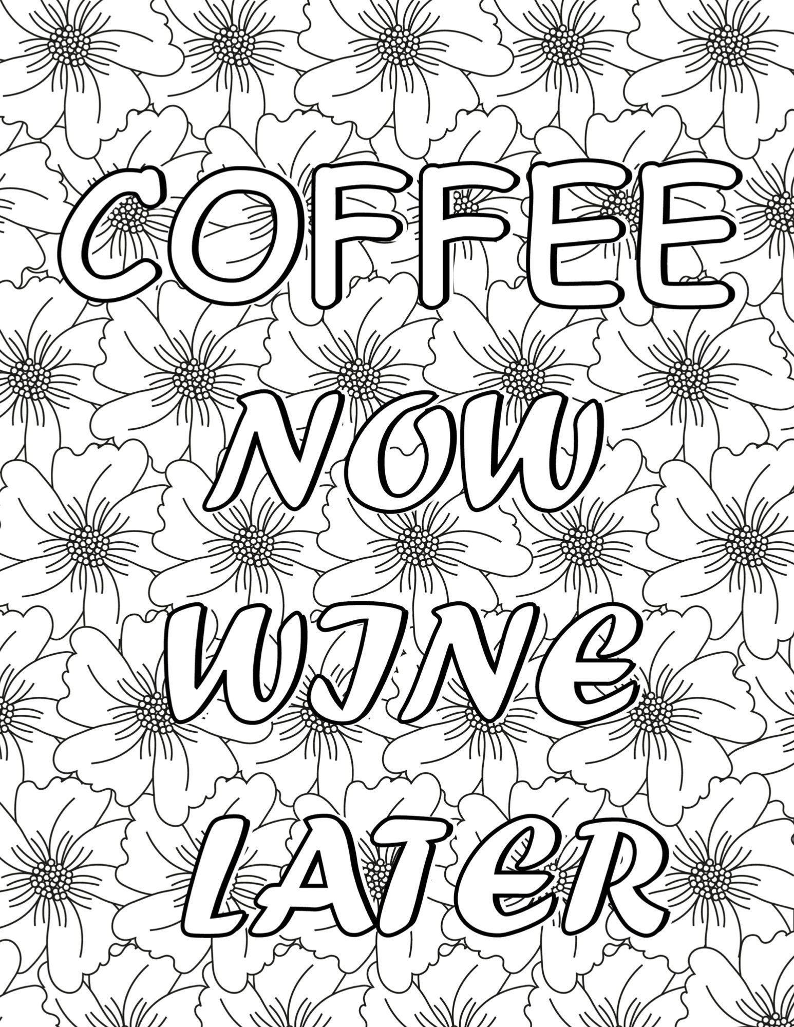 33 Pages of Coffee Themed Quotes for Coloring Fun for Adults and Coffee ...