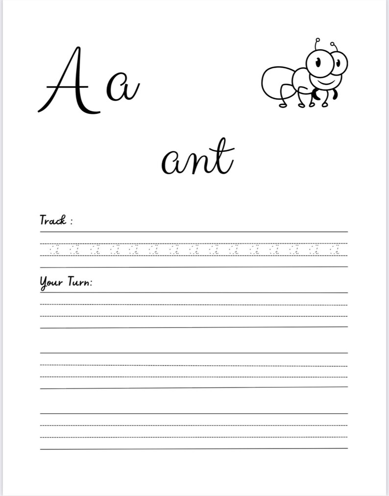 81 Pages of Cursive Handwriting Practice Worksheets! A-Z Lower and ...
