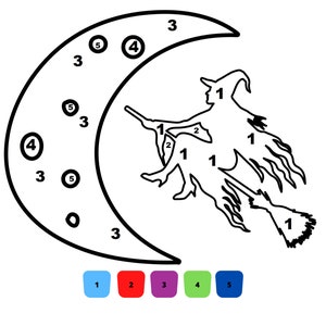29 Halloween Themed Color by Numbers Activity - Etsy