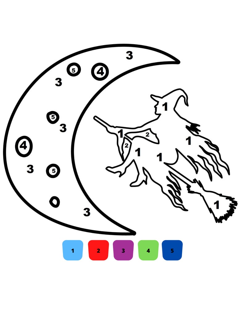 29 Halloween Themed Color by Numbers Activity - Etsy