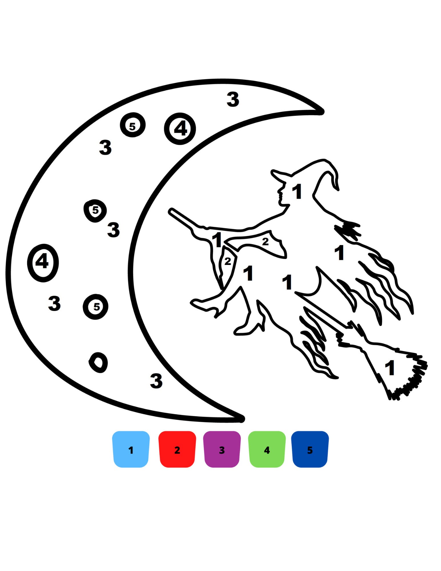 29 Halloween Themed Color by Numbers Activity - Etsy