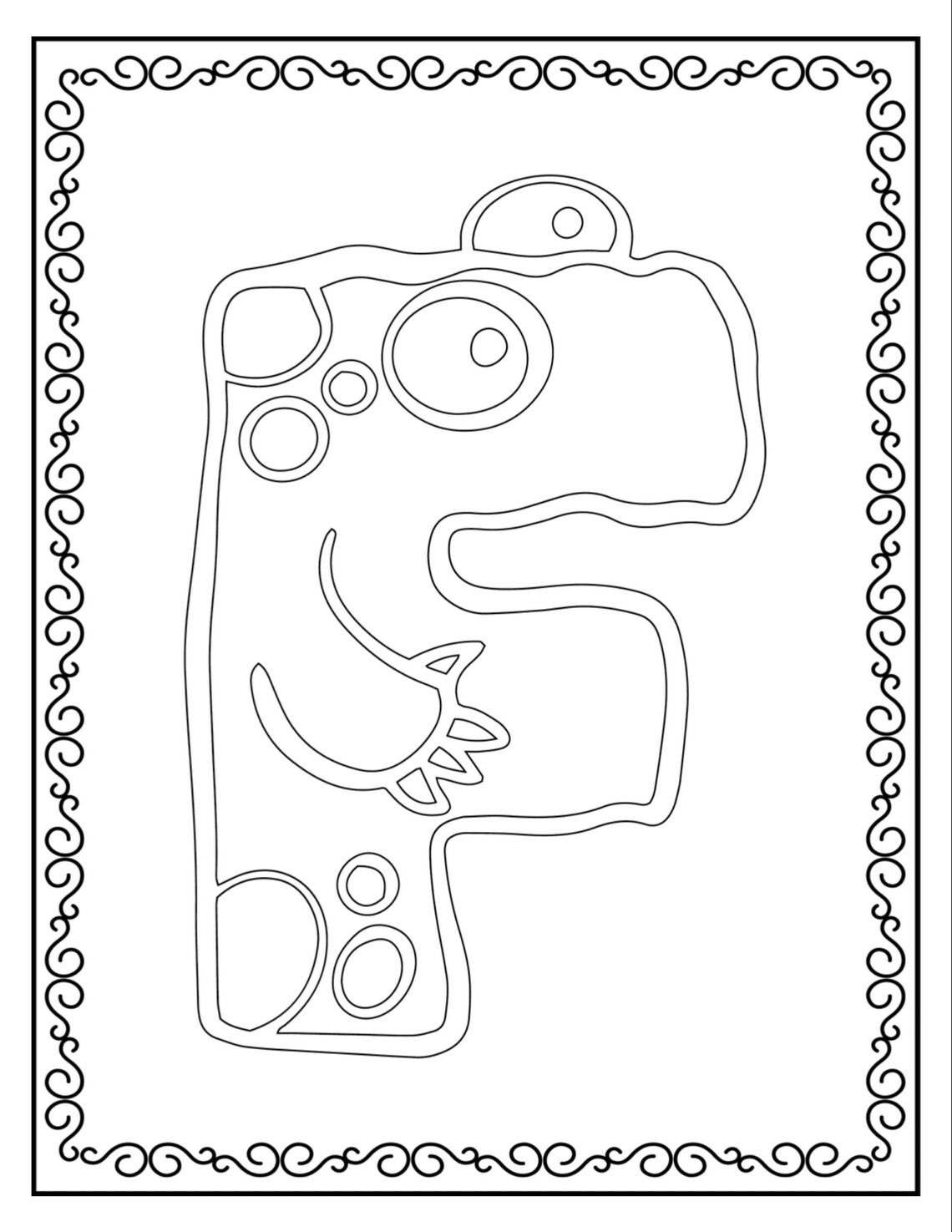 Monster Themed Alphabet A-Z Coloring Pages! - Etsy
