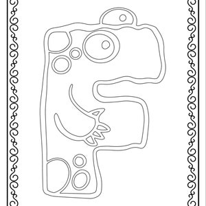 Monster Themed Alphabet A-Z Coloring Pages! - Etsy