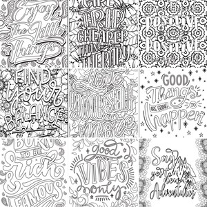 33 Pages of Fun Inspirational Quotes for Coloring! Great Activity for ...