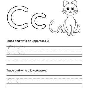 Trace Write and Color Letters A-Z Activity Sheets! Fun for Kids! - Etsy