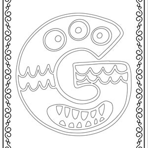 Monster Themed Alphabet A-Z Coloring Pages! - Etsy