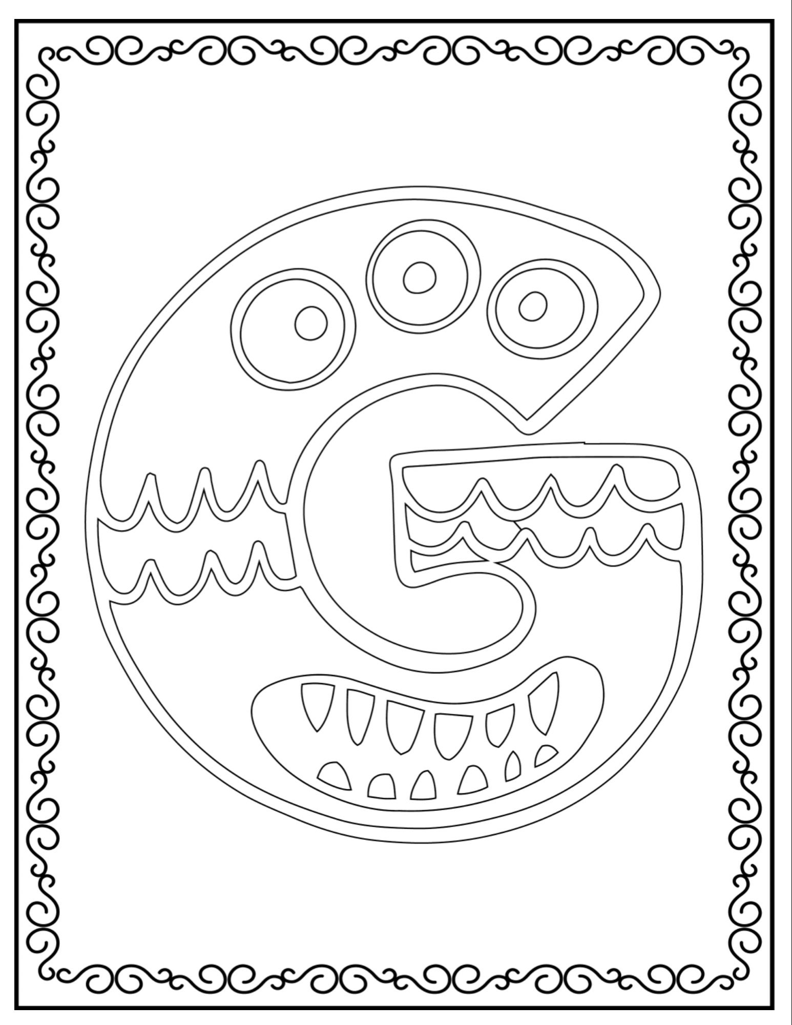 Monster Themed Alphabet A-Z Coloring Pages! - Etsy