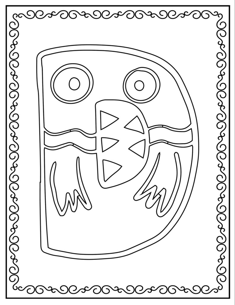 Monster Themed Alphabet A-Z Coloring Pages! - Etsy