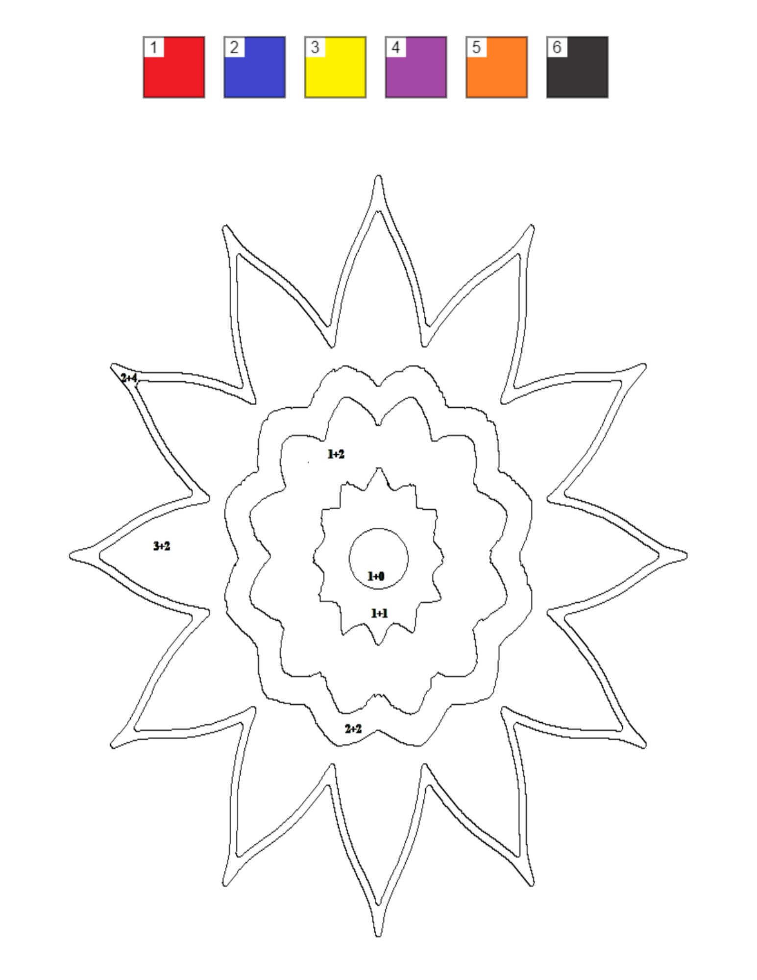 Color by Numbers Flower Worksheets - Etsy