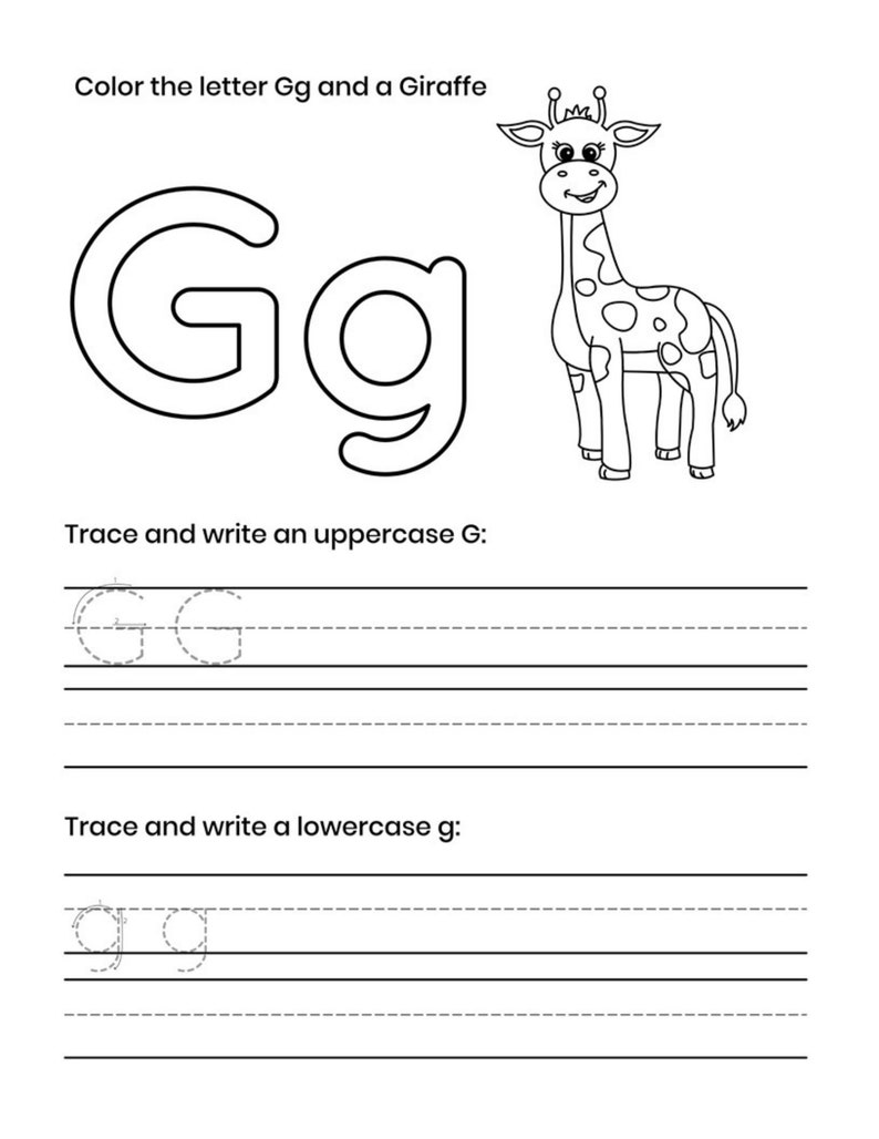 Trace Write and Color Letters A-Z Activity Sheets! Fun for Kids! - Etsy