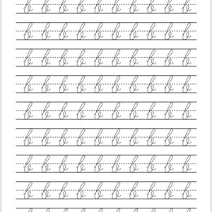 81 Pages of Cursive Handwriting Practice Worksheets A-Z Lower and Upper ...