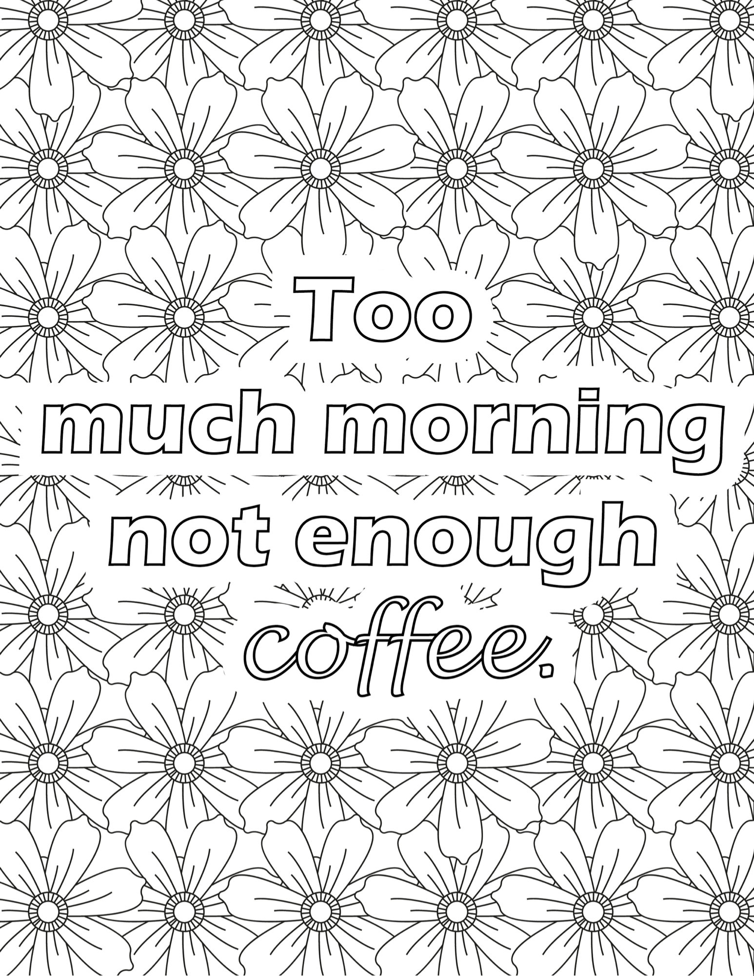 33 Pages of Coffee Themed Quotes for Coloring Fun for Adults and Coffee ...