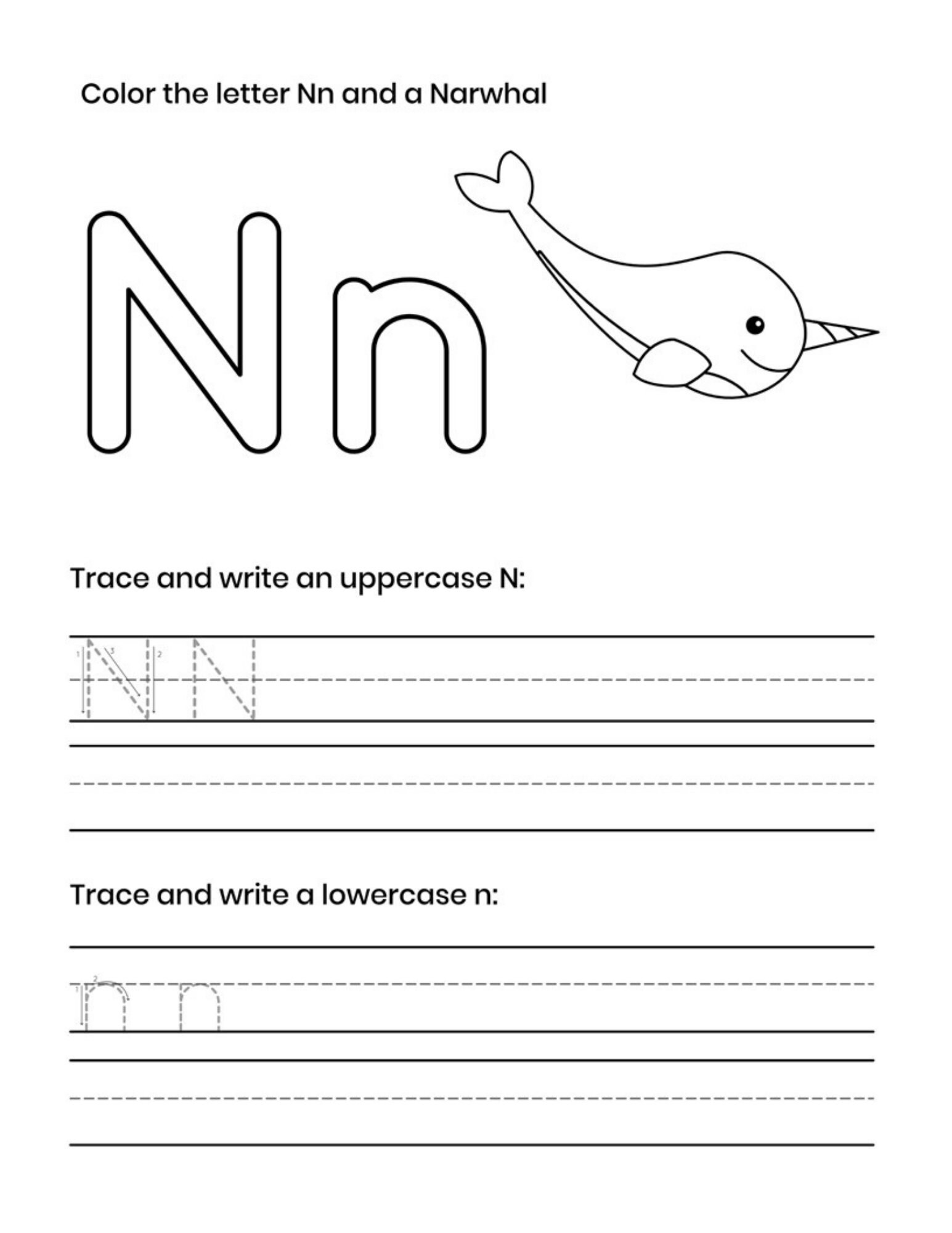 Trace Write and Color Letters A-Z Activity Sheets Fun for - Etsy