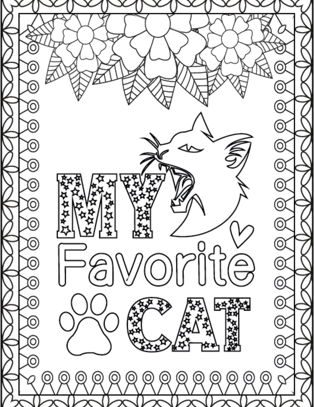 Cat Related Quotes for Coloring! 15 Pages Activity! - Etsy