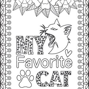 Cat Related Quotes for Coloring! 15 Pages Activity! - Etsy