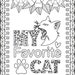 Cat Related Quotes for Coloring 15 Pages Activity - Etsy