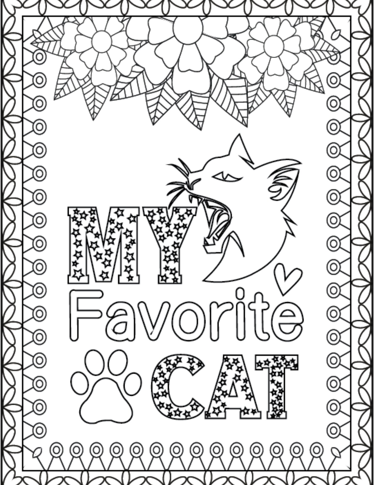 Cat Related Quotes for Coloring 15 Pages Activity - Etsy
