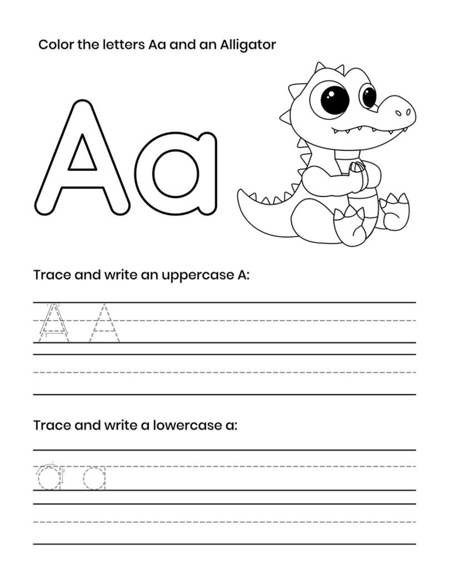 Trace Write and Color Letters A-Z Activity Sheets! Fun for Kids! - Etsy
