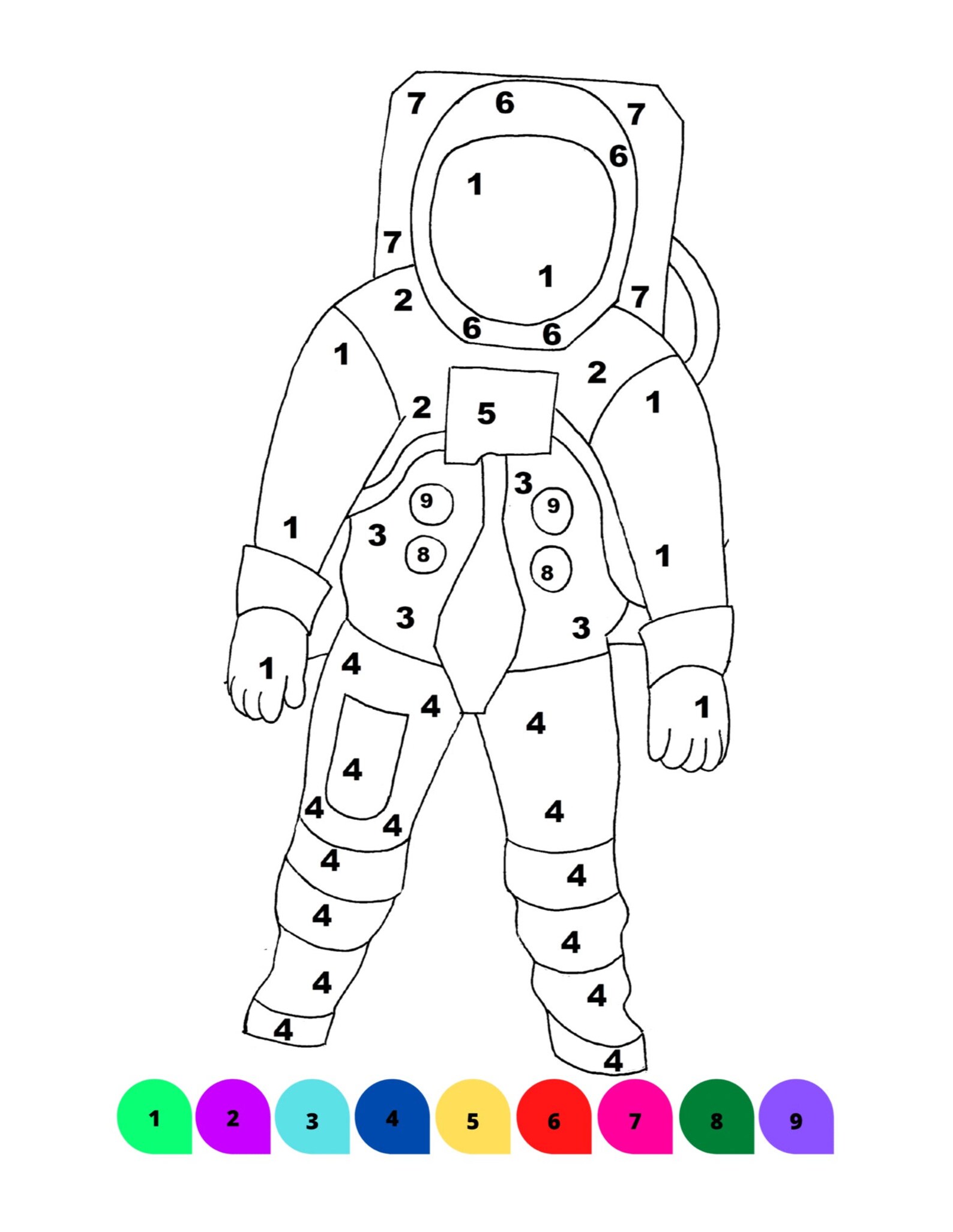 33 Pages of Space Themed Color by Numbers Worksheets! - Etsy