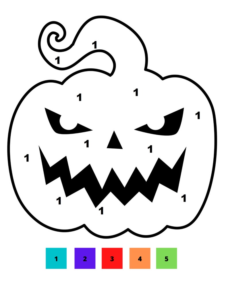 29 Halloween Themed Color by Numbers Activity - Etsy