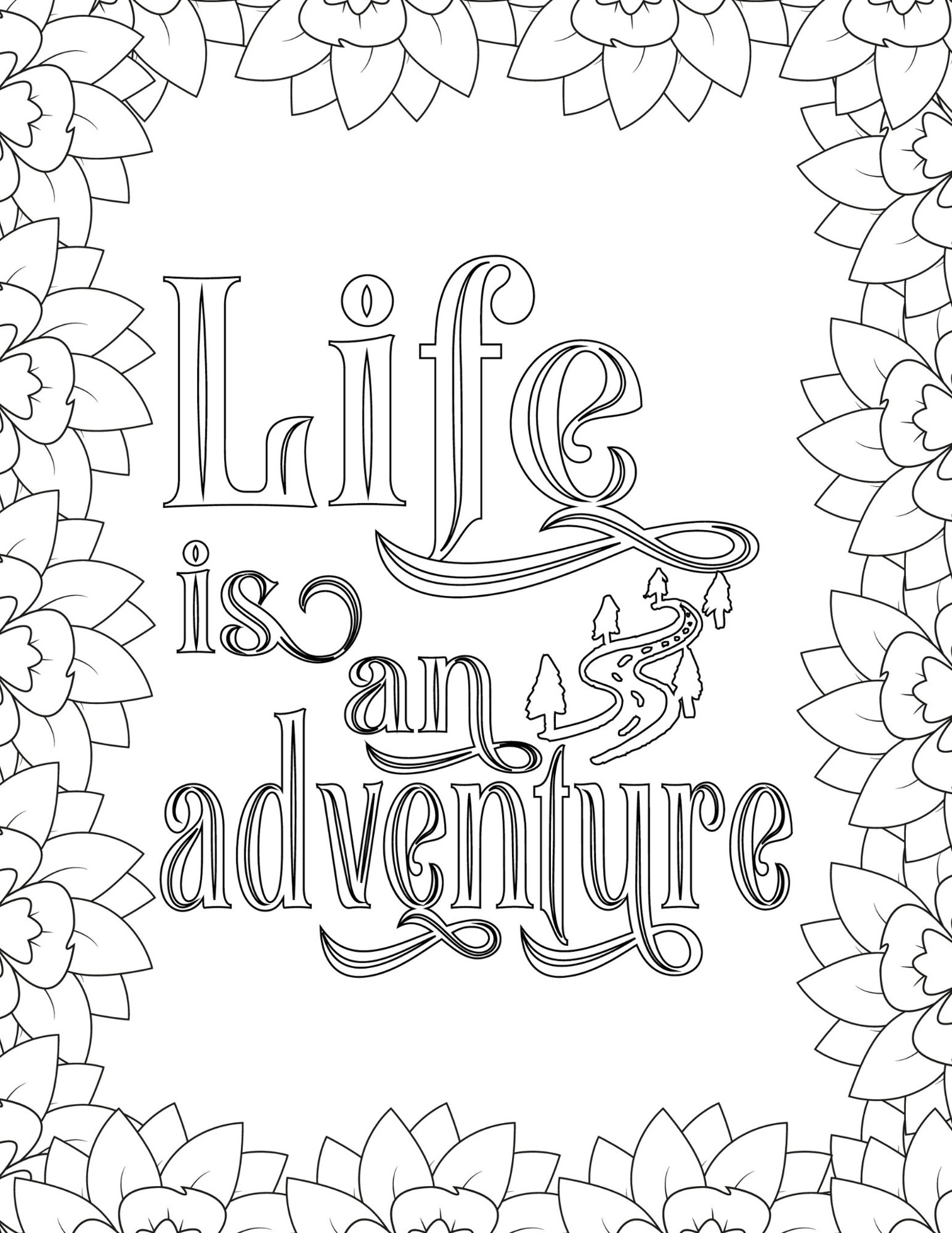 33 Pages of Fun Inspirational Quotes for Coloring Great - Etsy