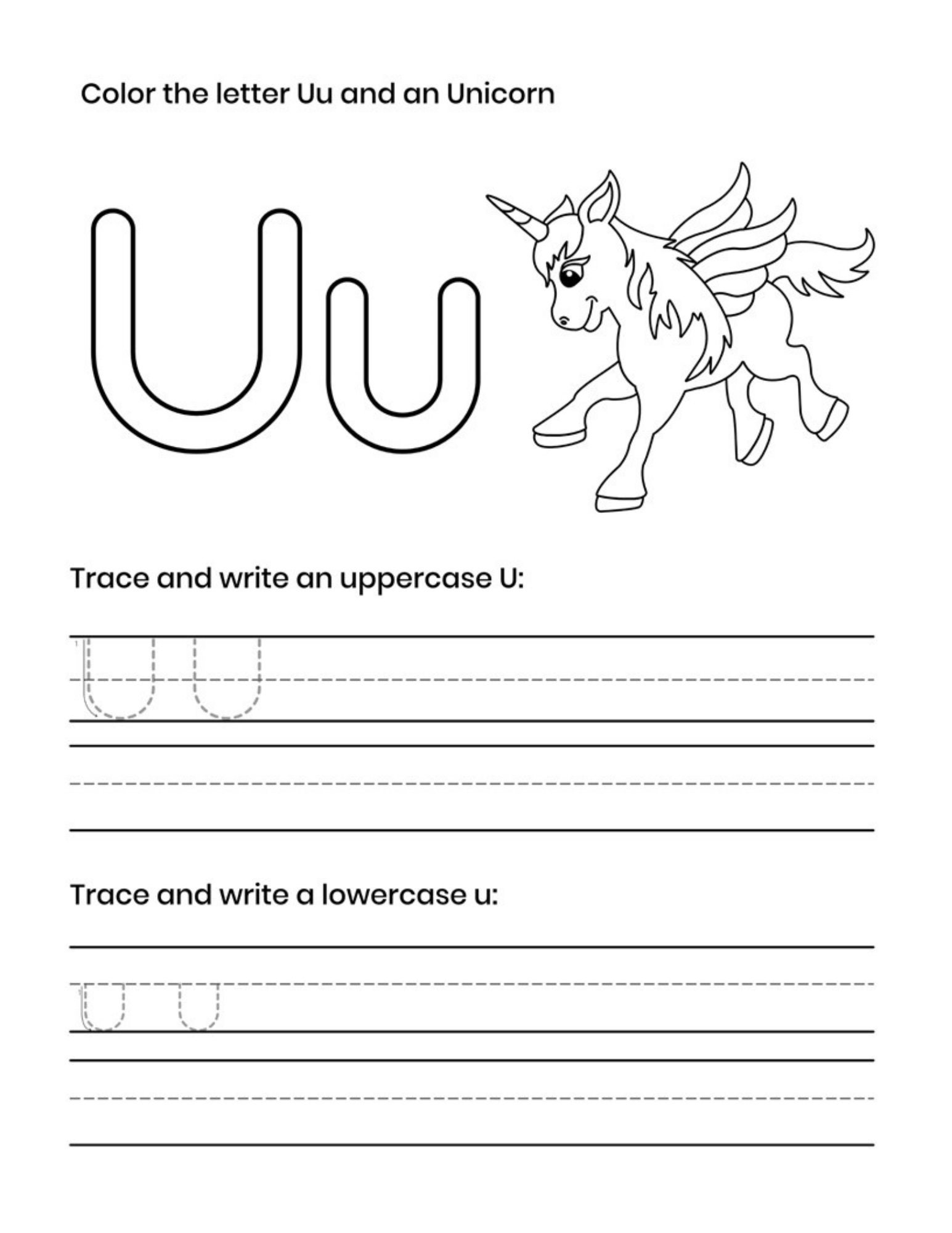 Trace Write and Color Letters A-Z Activity Sheets! Fun for Kids! - Etsy